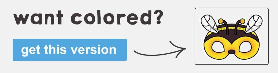 printable bee mask template