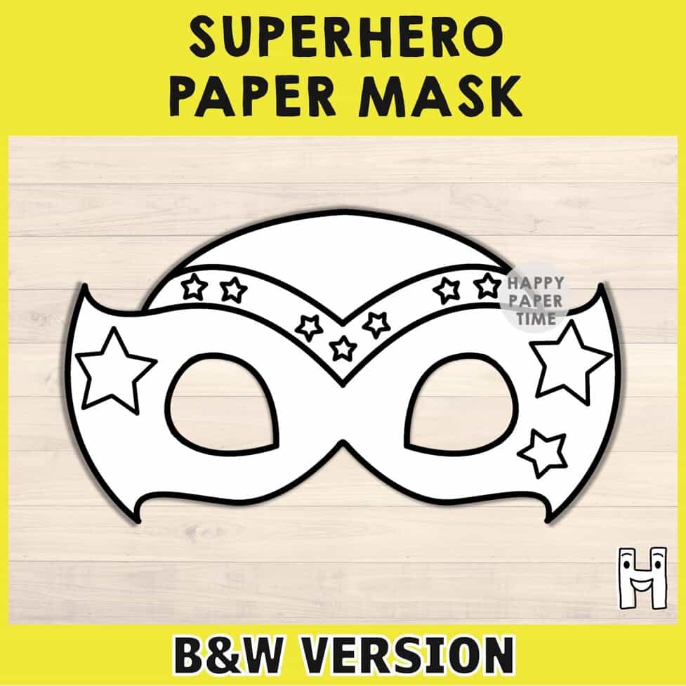 superhero mask template