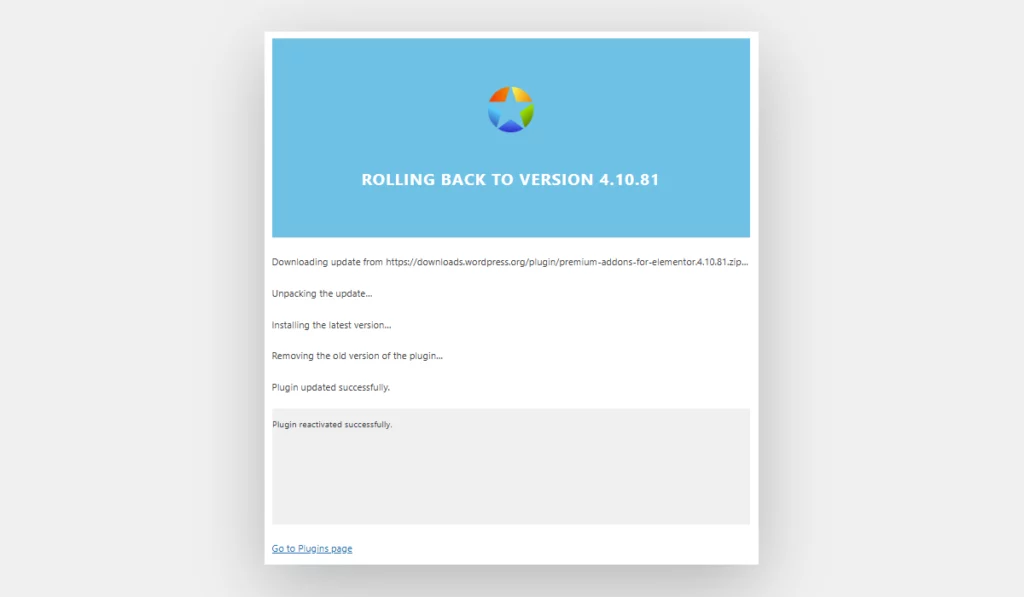 How to Rollback Premium Addons for Elementor Plugin