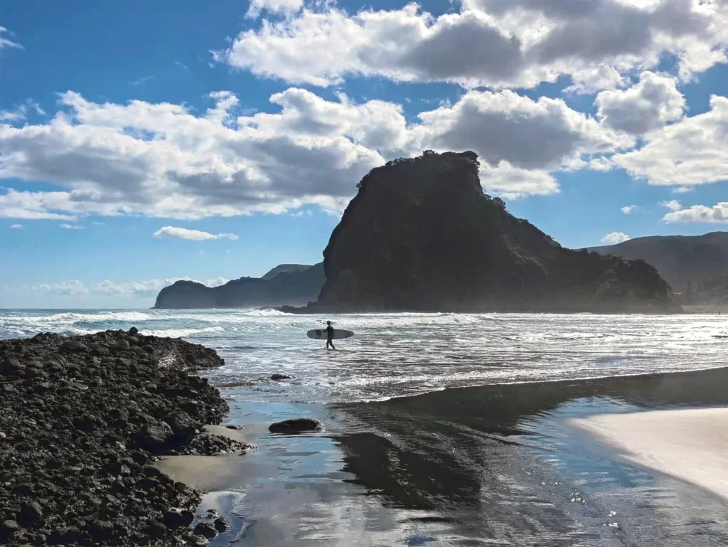 Admiring the Black Sand of New Zealand's Piha Beach and Karekare Beach