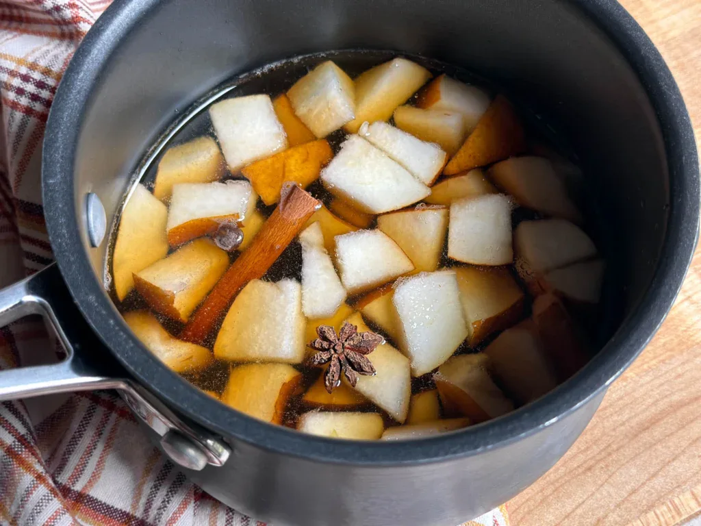 Spiced Pear Simple Syrup for Drinks, Desserts & More