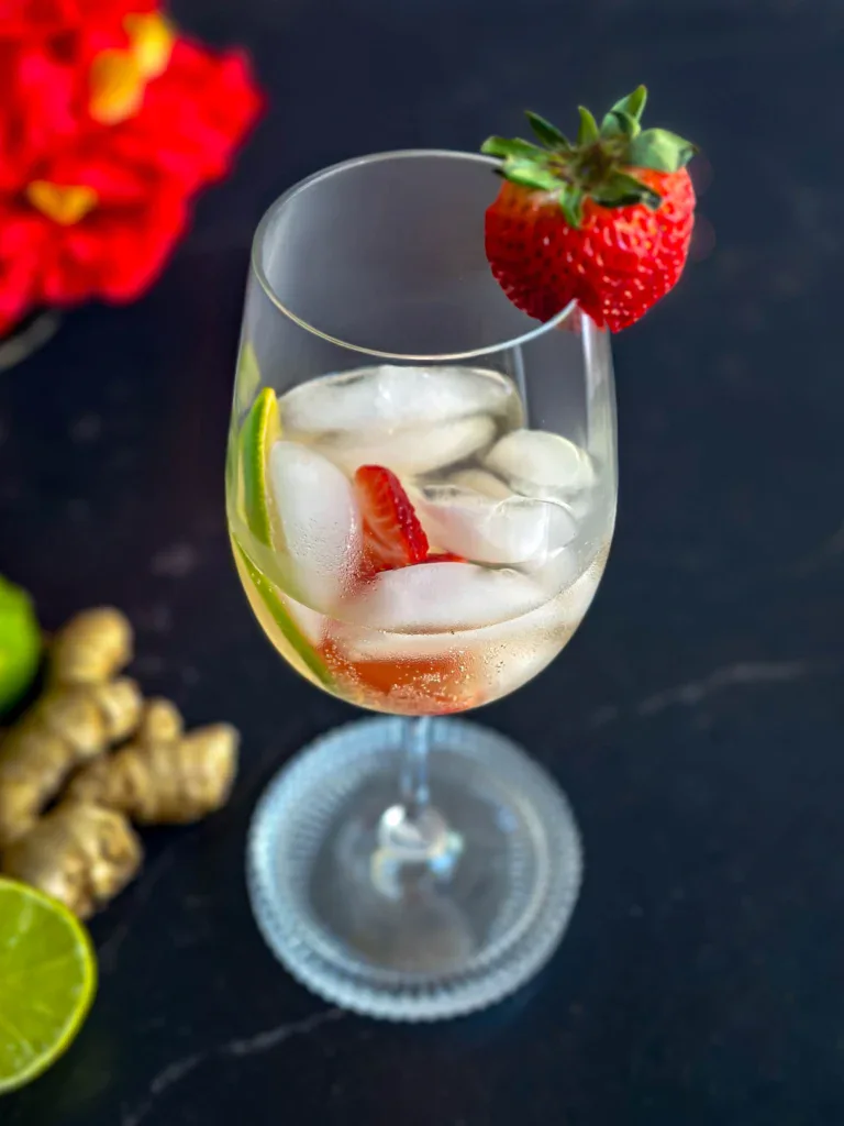 Light & Refreshing Strawberry Ginger Mocktail Recipe