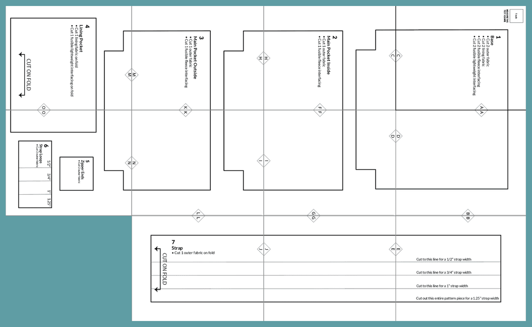 printable cross body bag pattern