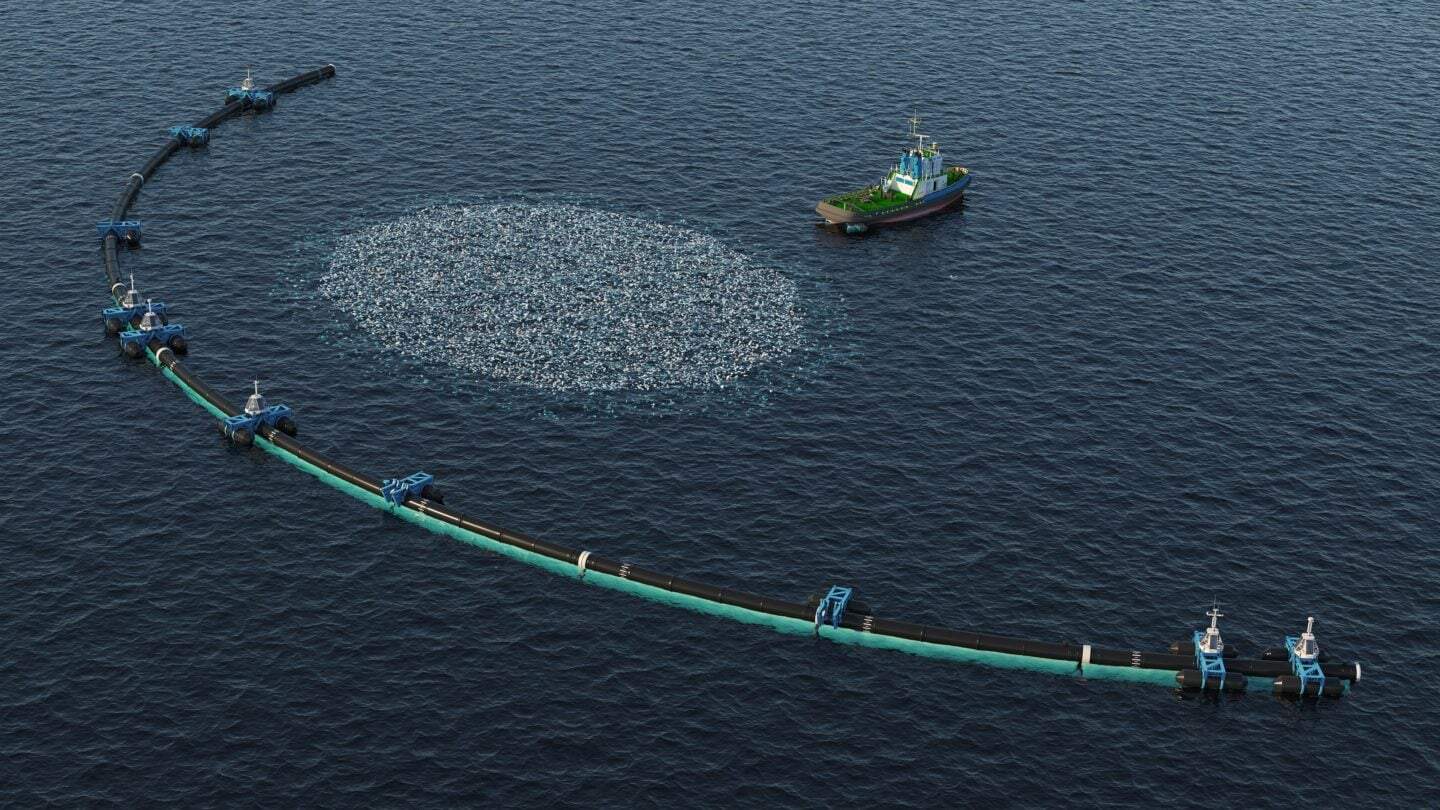 North Pacific Garbage Patch Aerial View