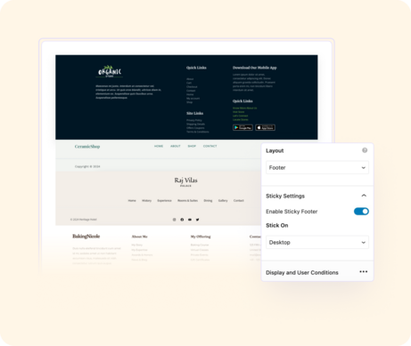 Build Creative Headers & Footers in Minutes!
