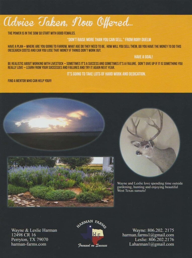 Texas Show Pig Breeder - Harman Farms