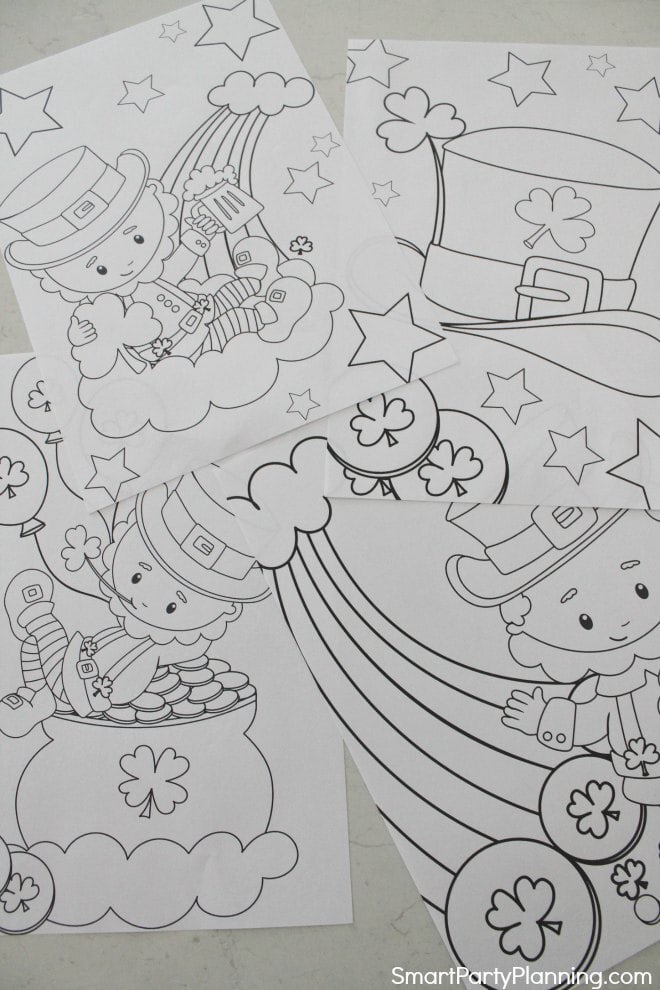 cute leprechaun coloring page printable