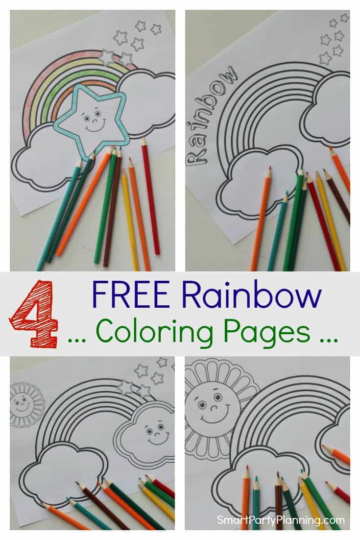 free rainbow coloring picture