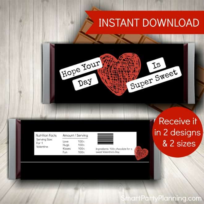 Valentines Bar Wrappers
