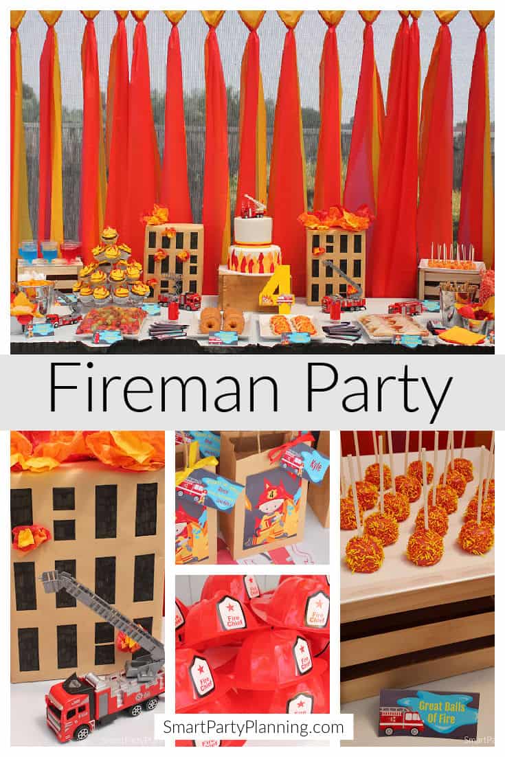 Fireman Birthday Decoration Ideas | Shelly Lighting
