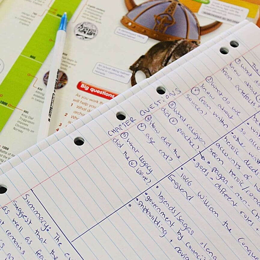 cornell notes example history