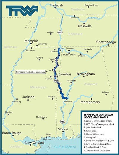 Tombigbee River Map