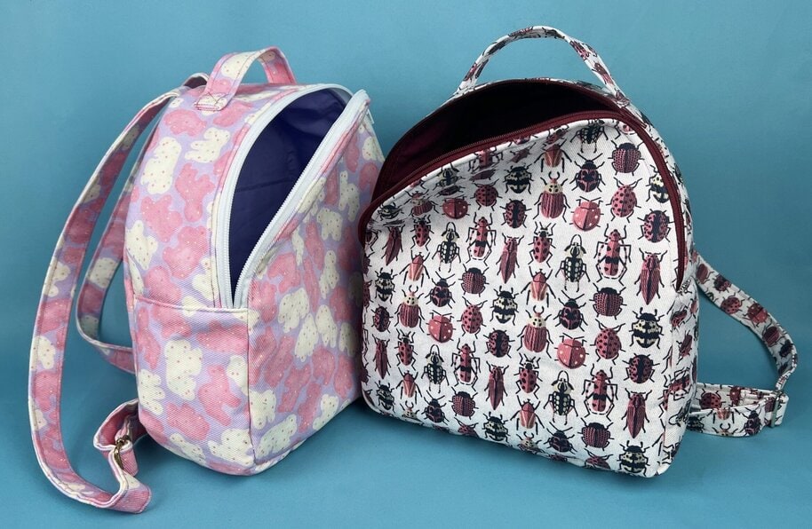 quilted pattern backpack