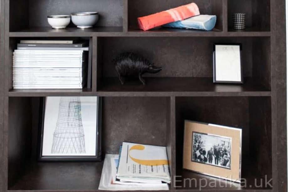 Dark Melamine Random Bespoke Shelving | Empatika
