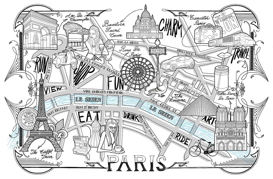 drawing paris