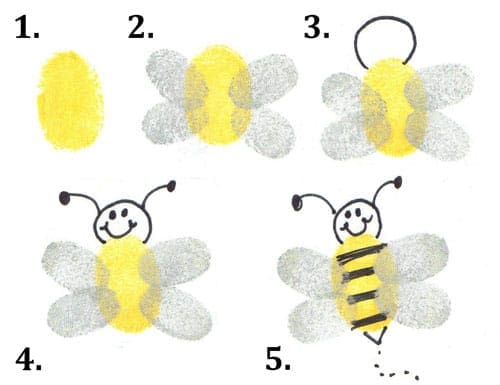 bee thumb prints