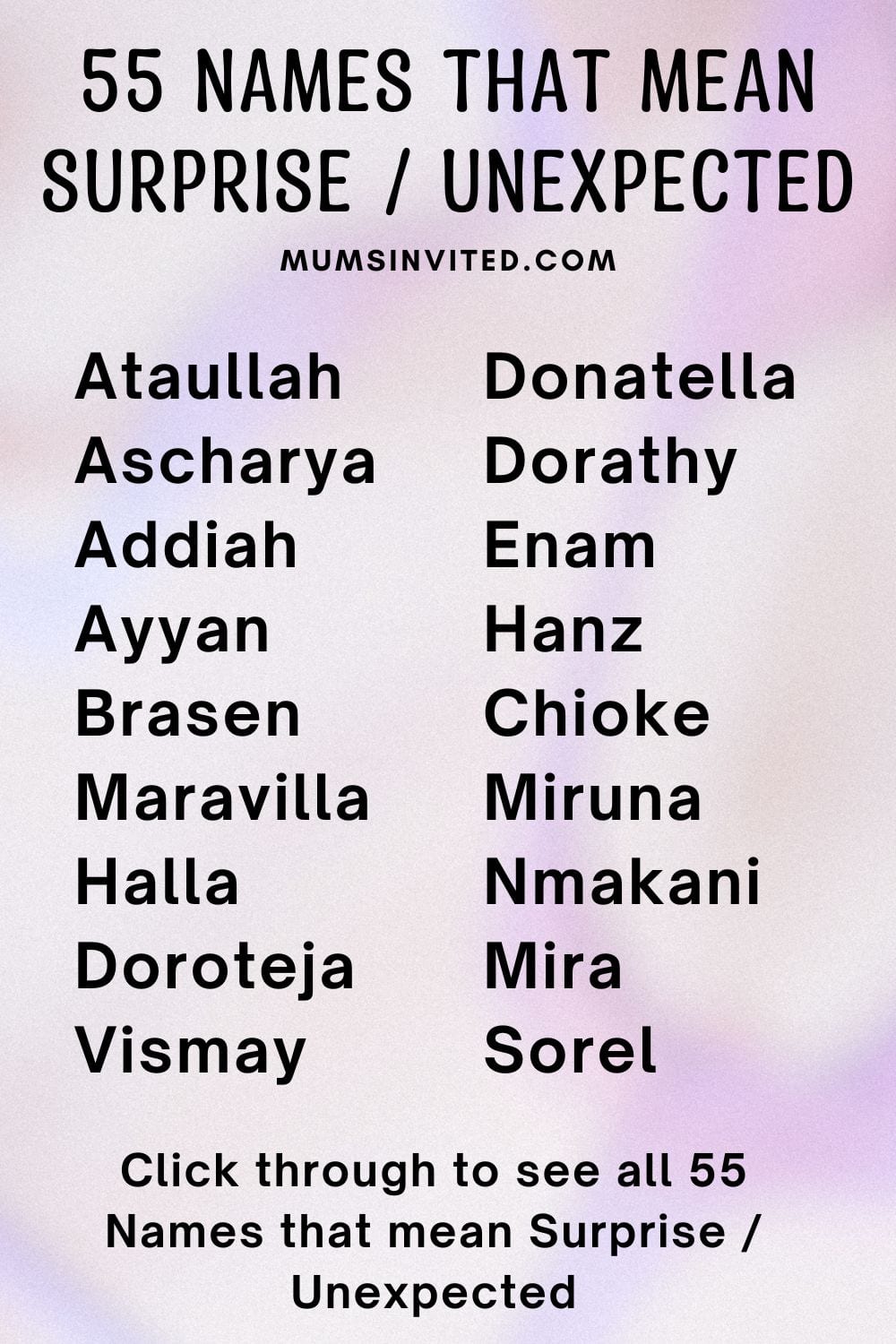 unexpected gift name