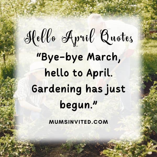 Goodbye March Hello April