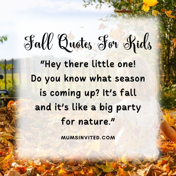 Kids Fall Quotes