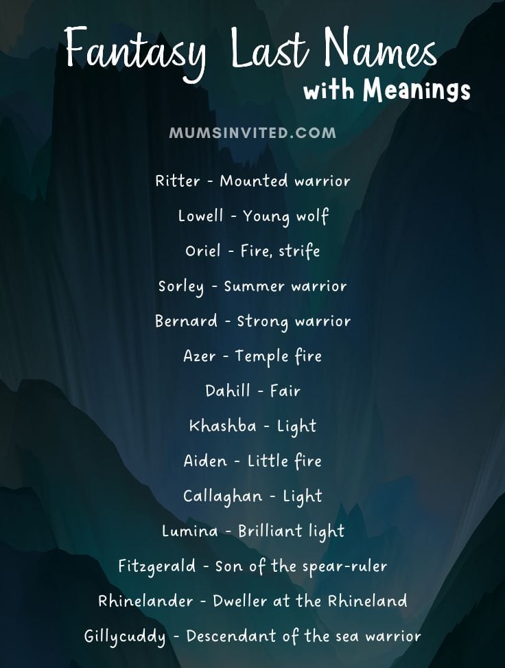 fantasy fire names