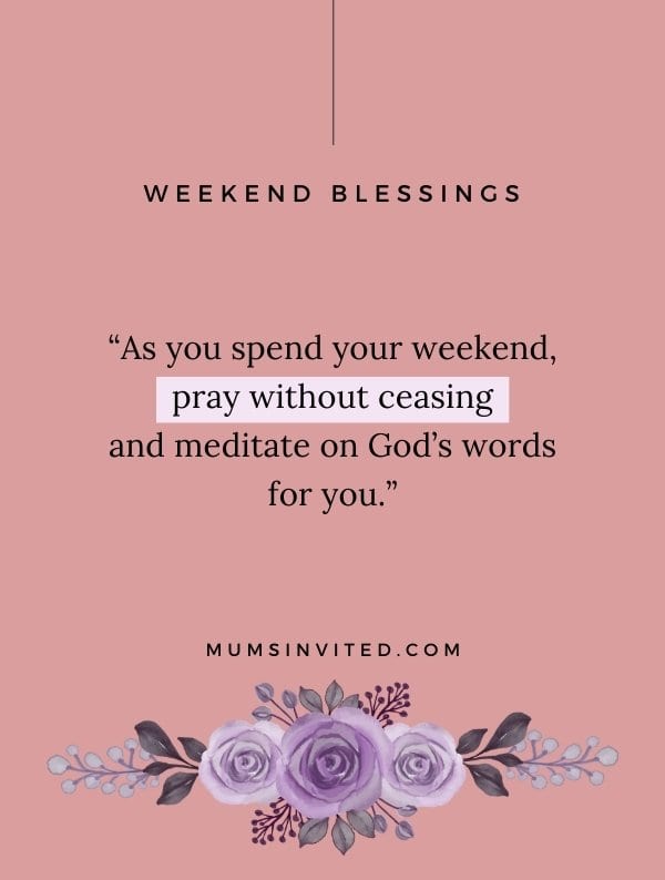 blessed weekend prayer