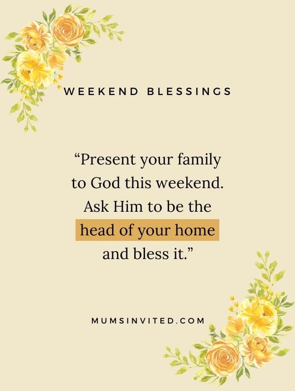 blessed weekend prayer