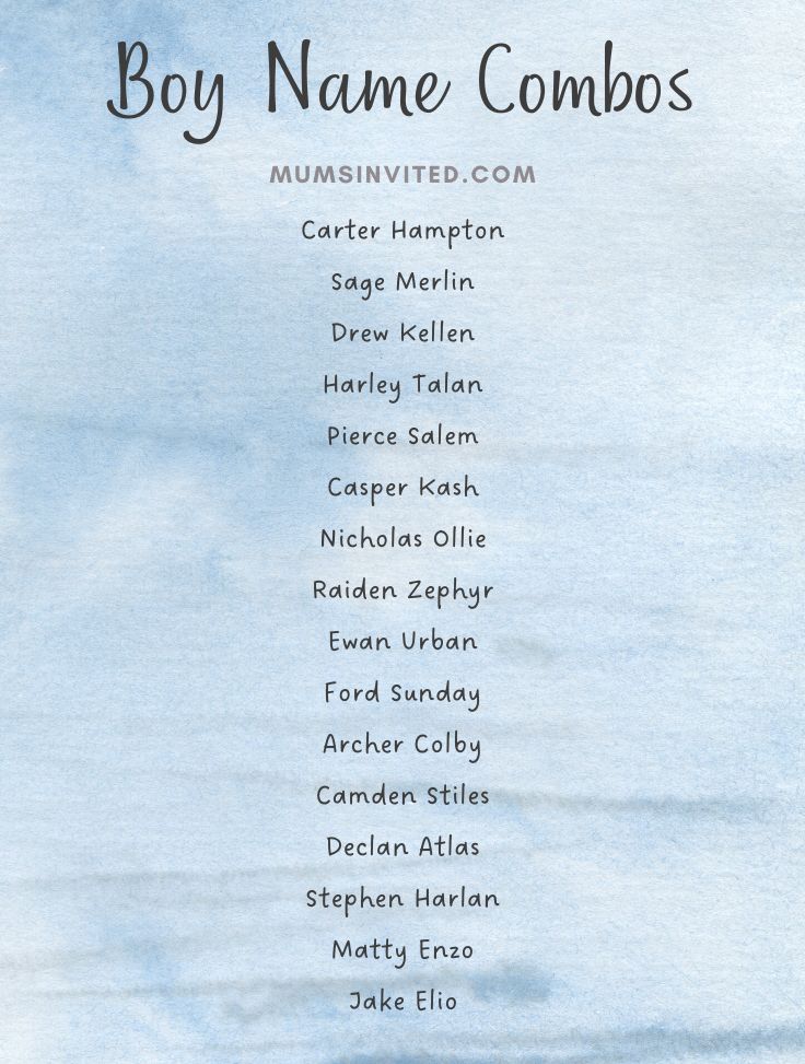 choosing middle names