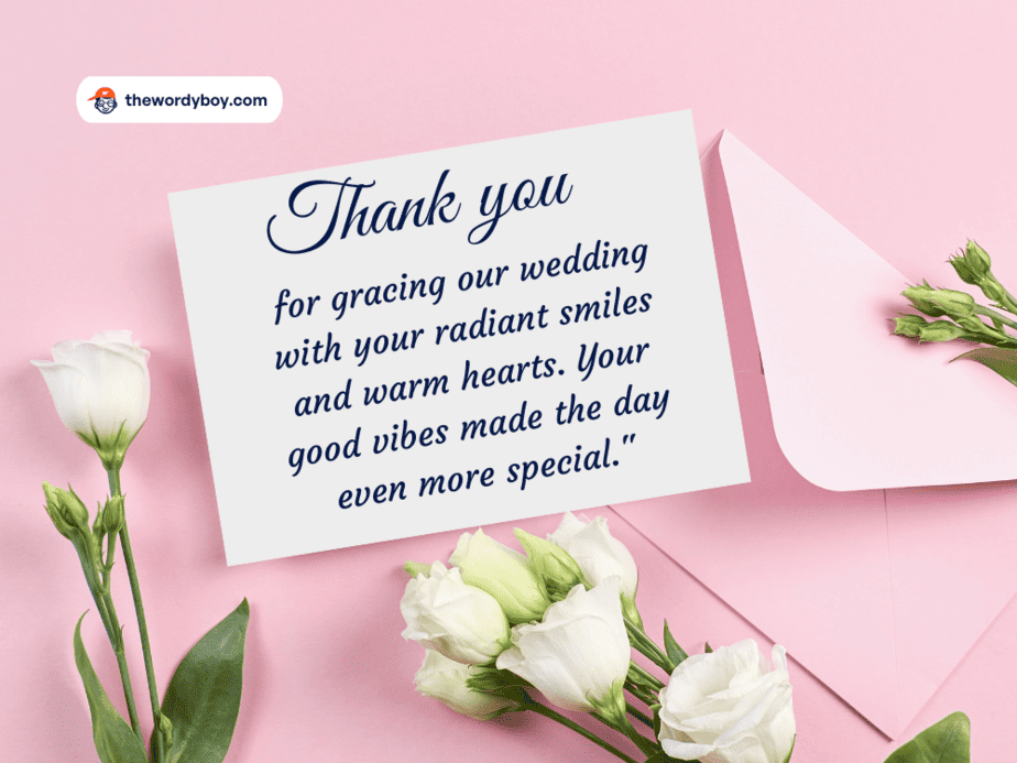 How to thank someone for attending your wedding | Honestweddingadvice.com