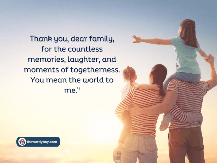 Thank You Words For Family In Our Family | Etsy