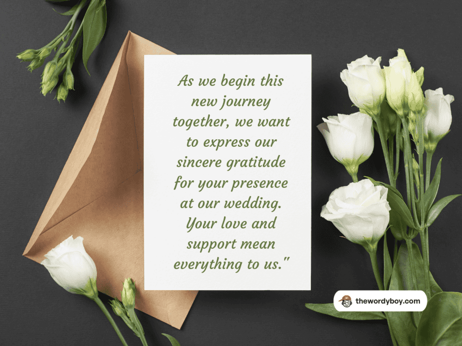How to thank someone for attending your wedding | Honestweddingadvice.com