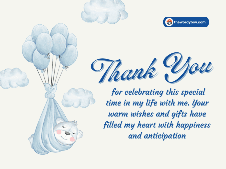 Surprise Message For Baby Shower Thank You Thank You Email To