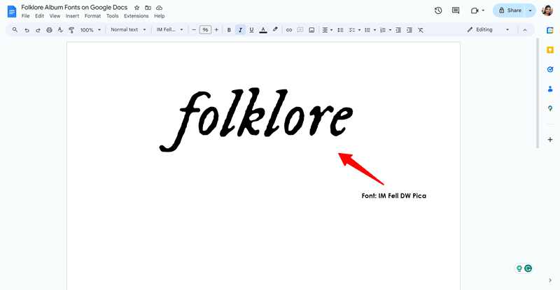 fearless font google docs