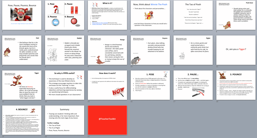 pounce bounce questioning