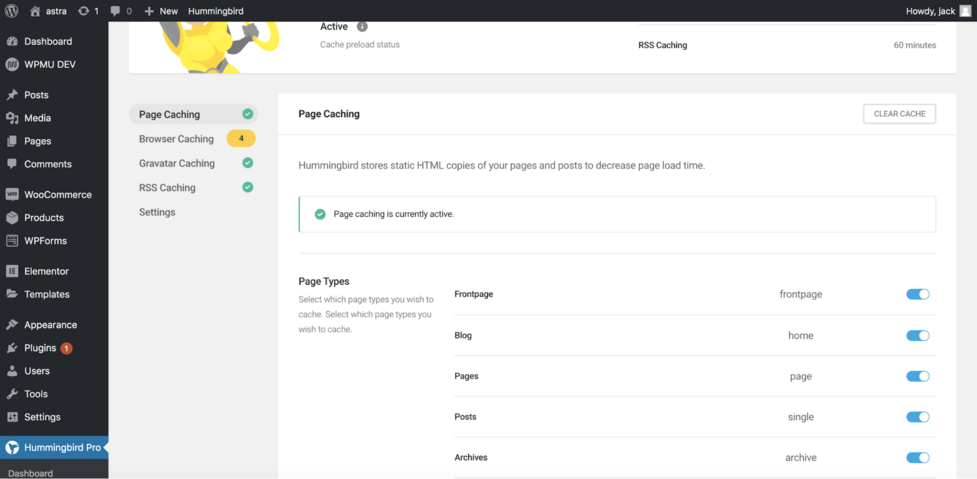 hummingbird wordpress