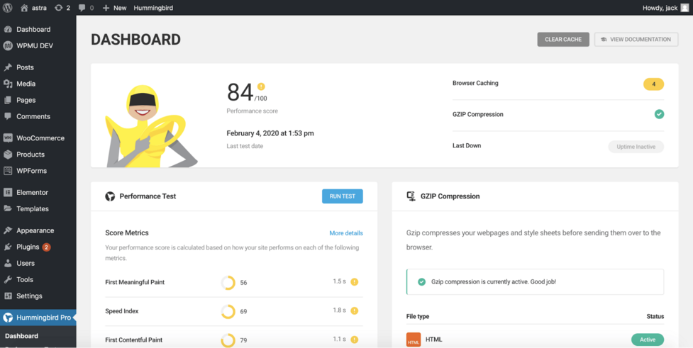 hummingbird wordpress