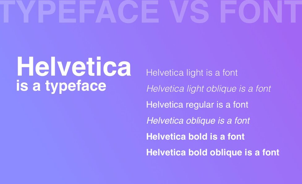 typography and font difference