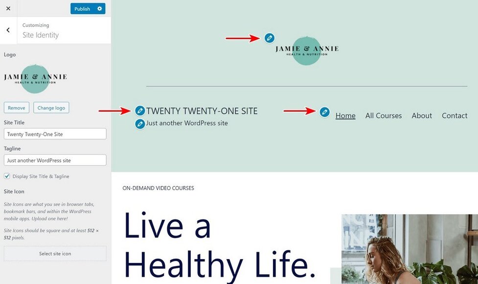 wordpress default header
