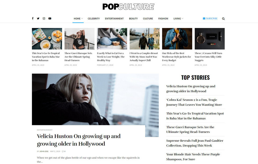 magazine theme examples