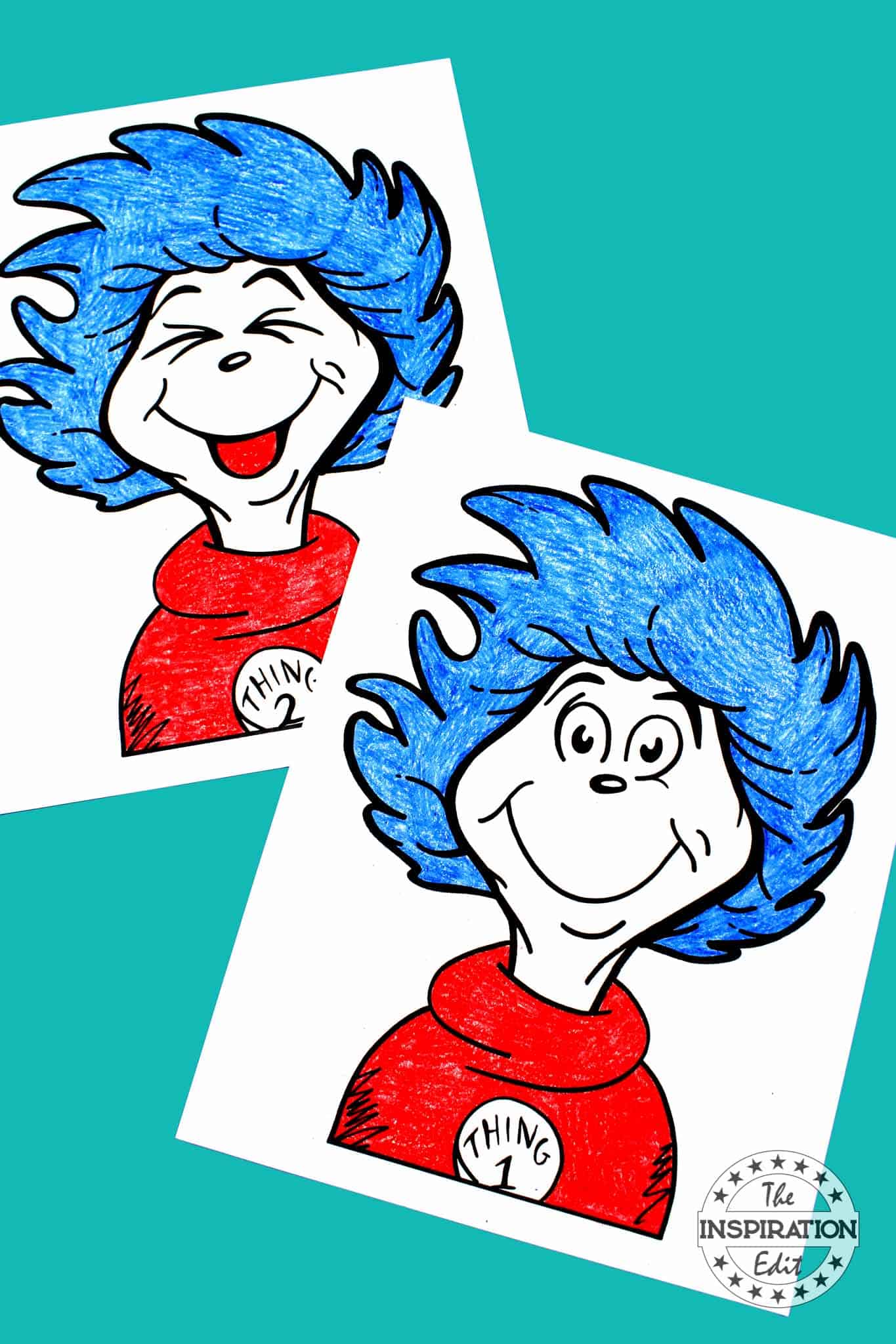 Thing One And Thing Two Coloring Pages