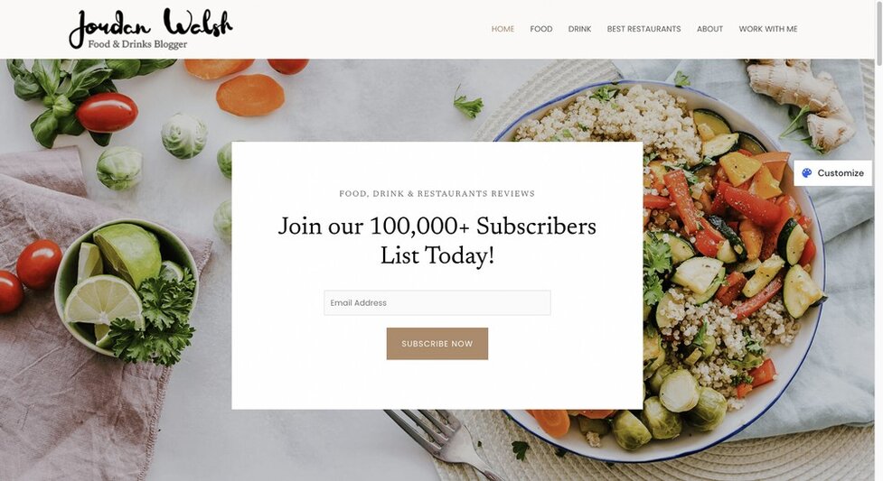 Food Blog Design