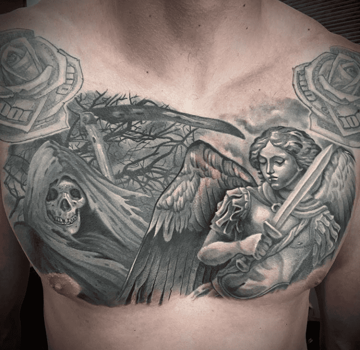 Top More Than 60 Grim Reaper Tattoo Chest Super Hot Vn