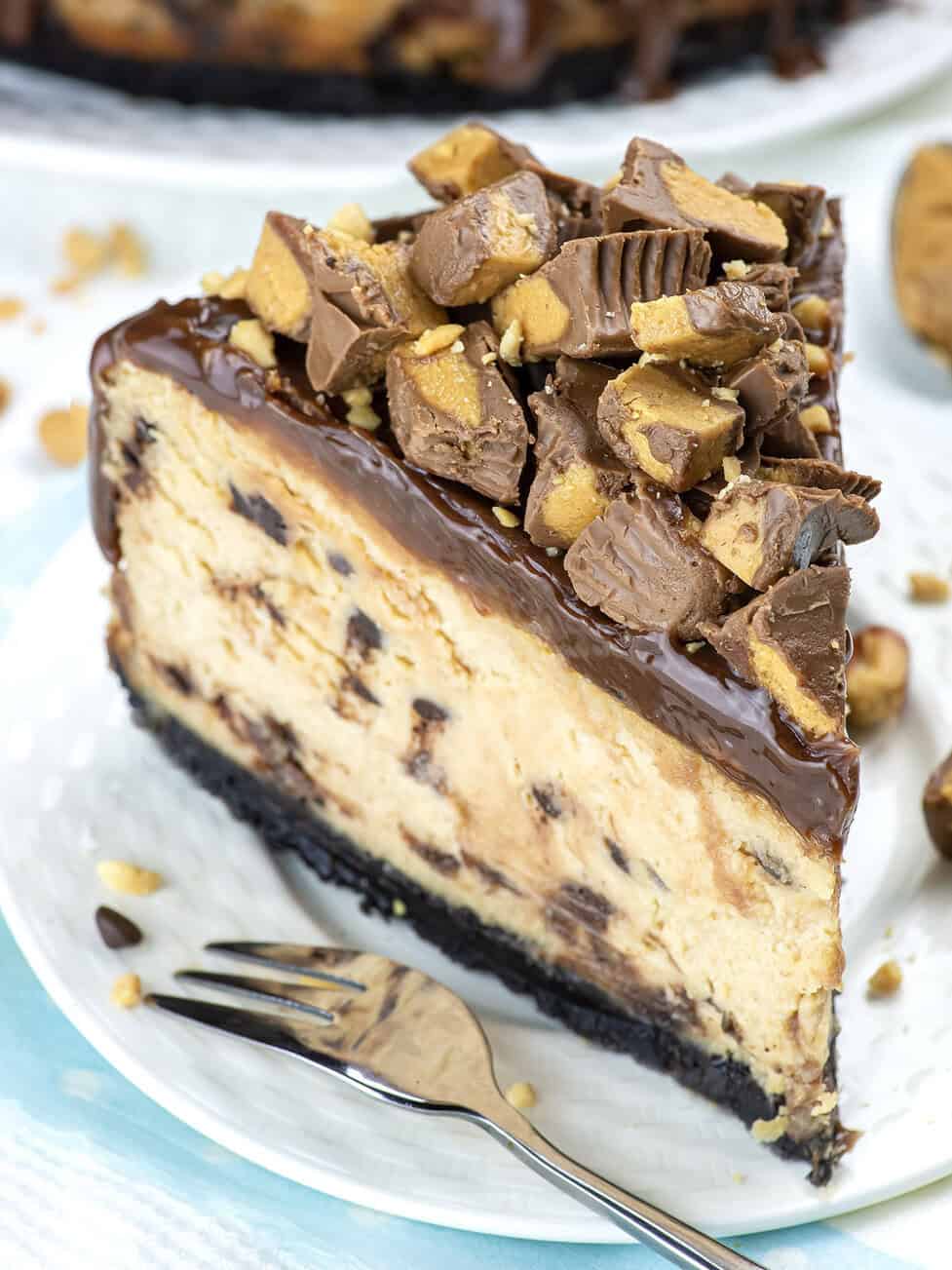 chocolate cheesecake slice
