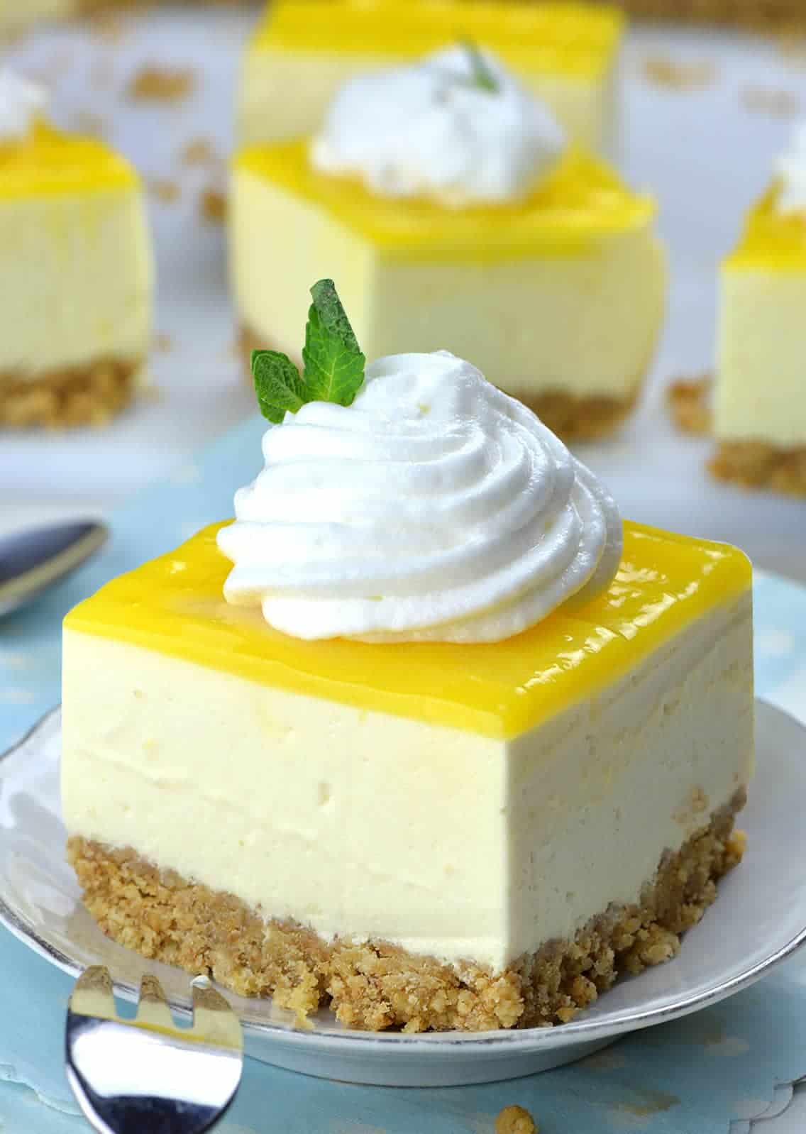 square lemon cheesecake