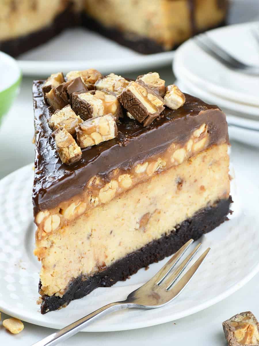 snickers cheesecake bars