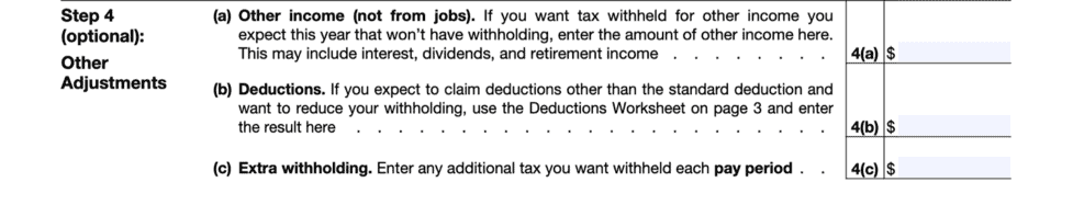 W 4 Tax Forms Printable