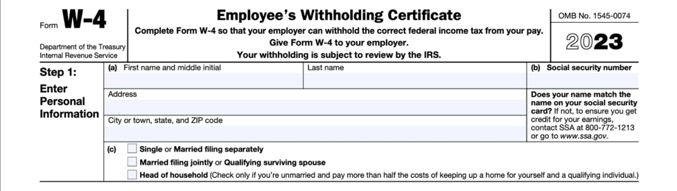 W 4 Tax Forms Printable