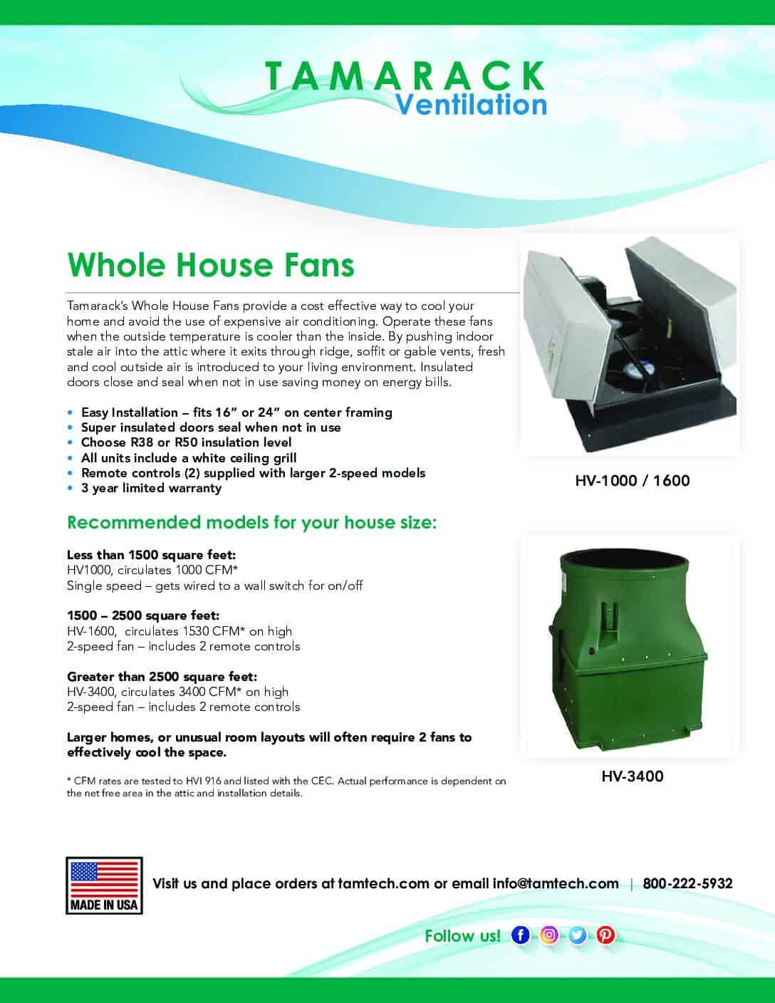 insulated whole house fan