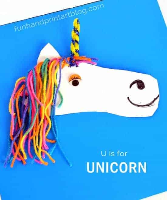 Letter U Unicorn Craft