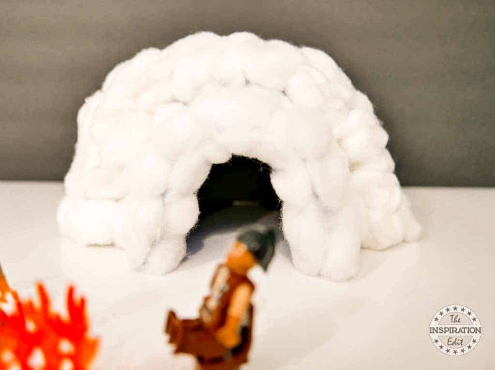 Igloo Craft With Cotton Balls