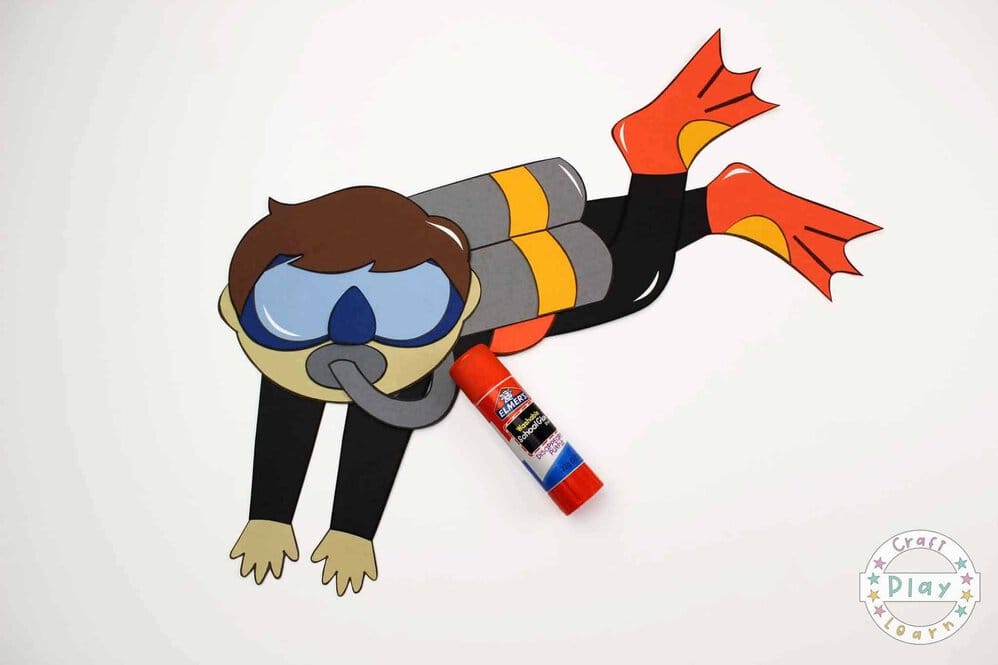 Scuba Diver Craft Template